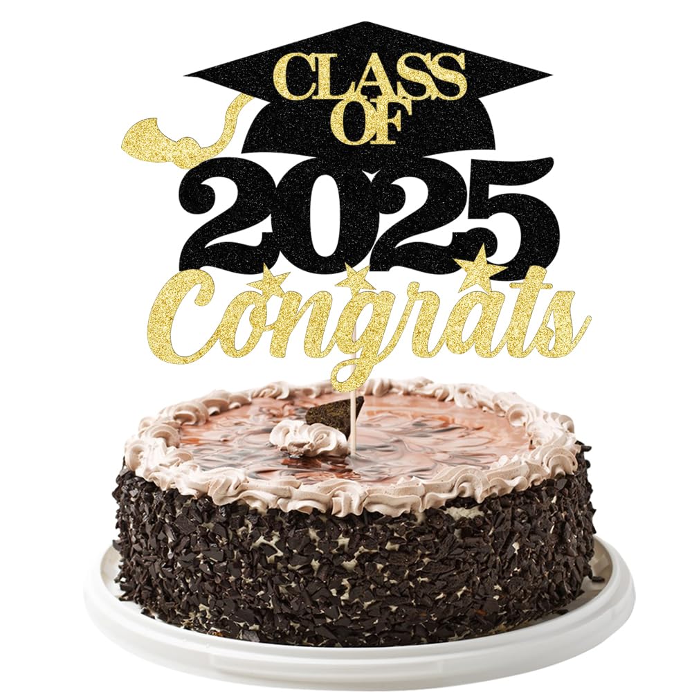 YUINYO Class Of 2025 SSF20 Congrats Cake Topper,Congrats 2025 Graduate ...
