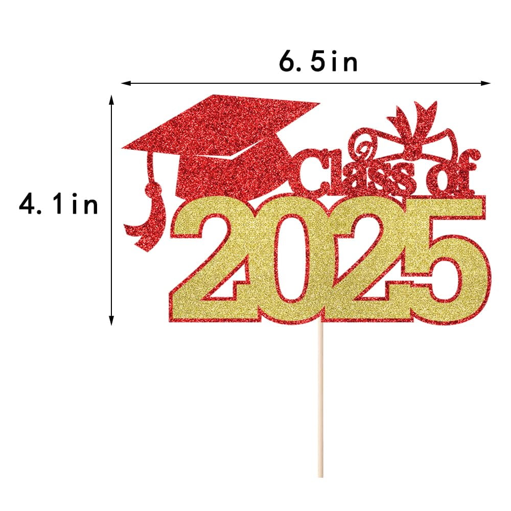 YUINYO Class of AJH3 2025 Cake Topper - Congrats Grad Decorations ...
