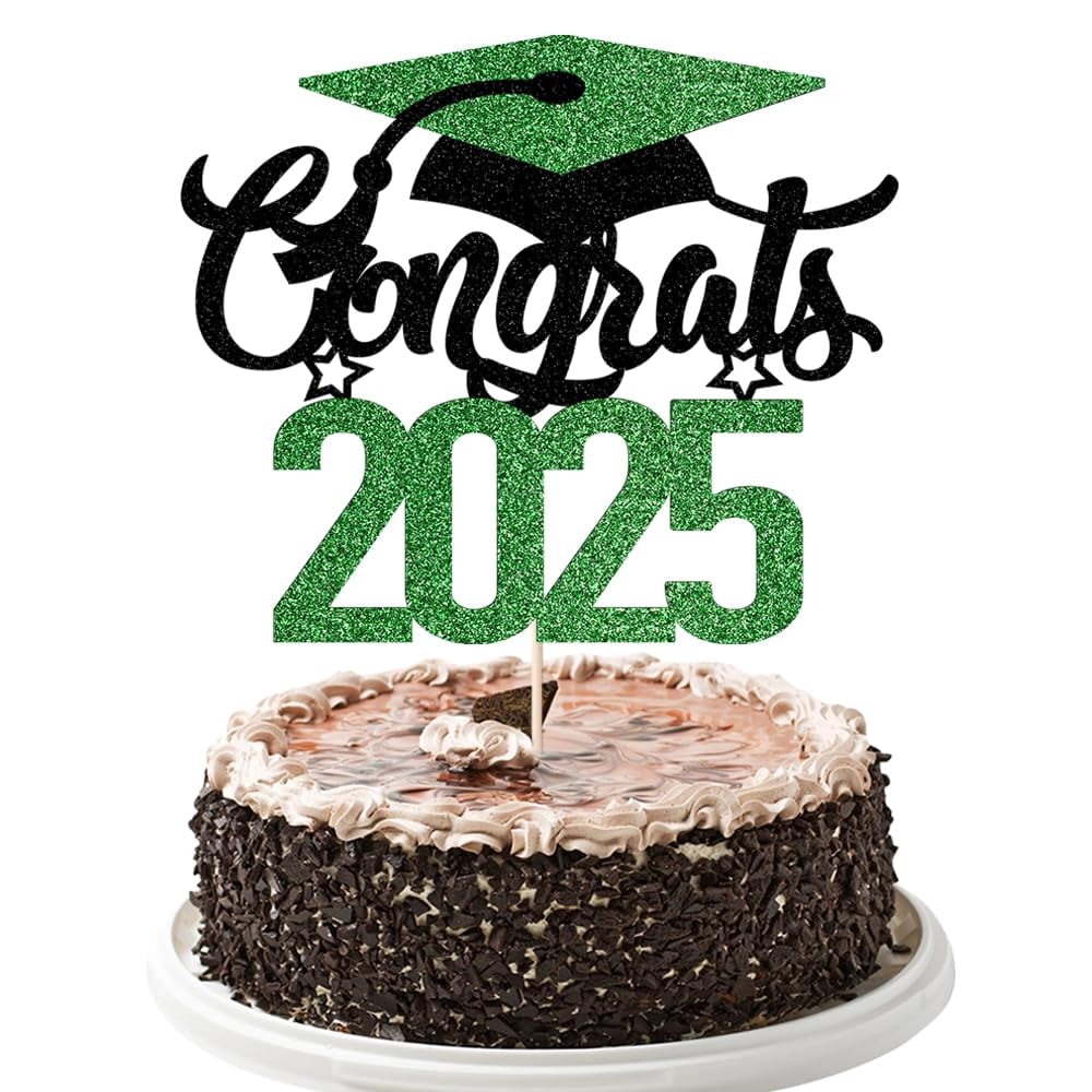 YUINYO Congrats 2025 Cake Topper, Congrats FSH1 Grad, Senior High ...