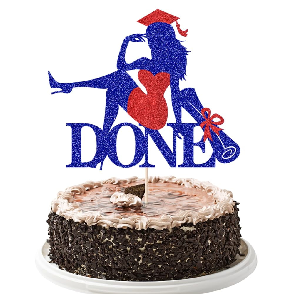 YUINYO Done Cake Topper - Class RST1 of 2025 Graduation Party ...