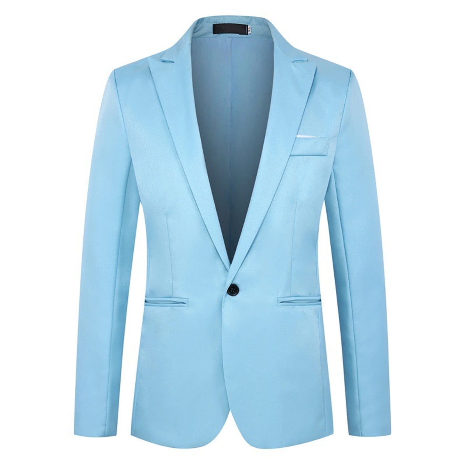 YUIVH Men's Casual One Button Suit Blazer Suit Slim Fit Solid Color ...