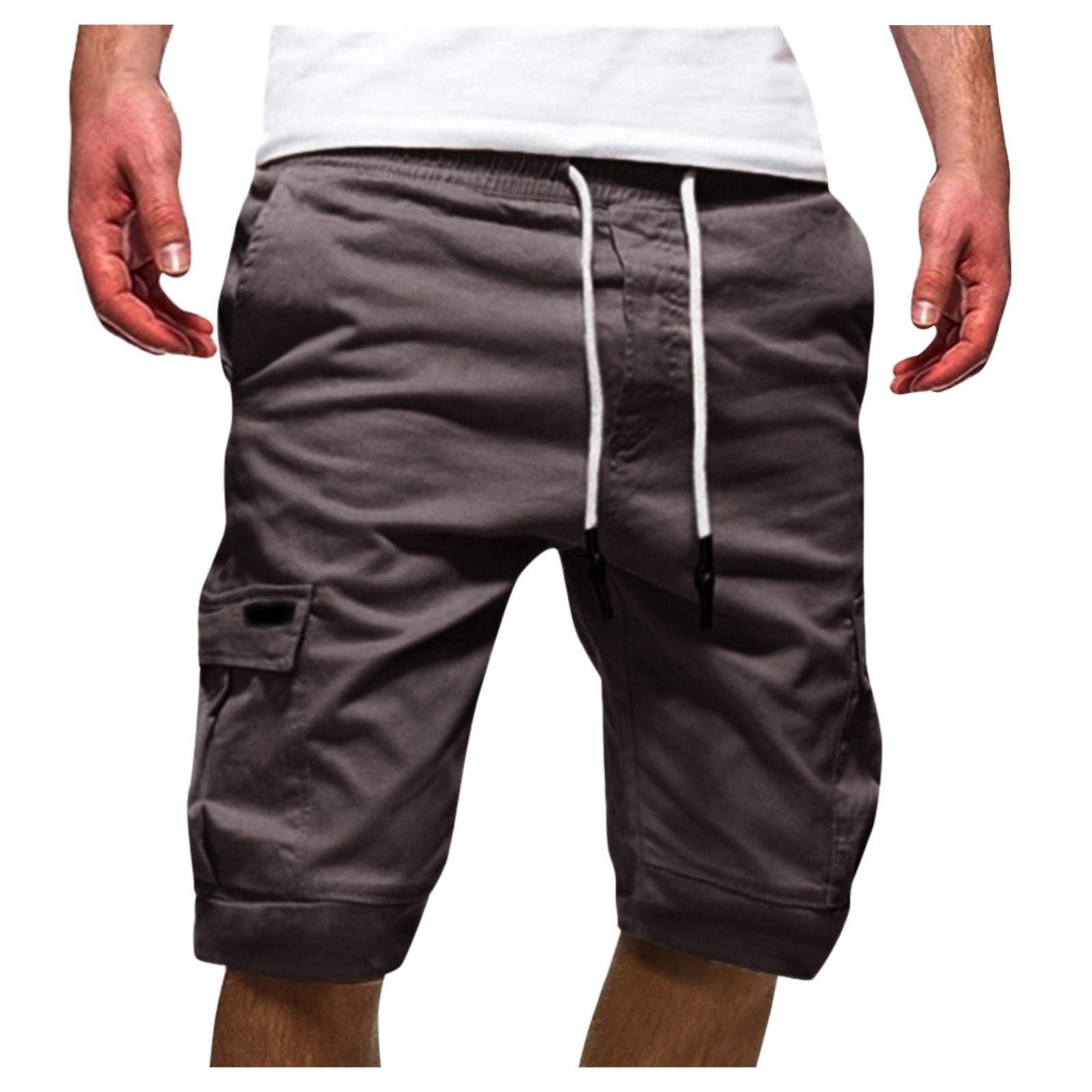 YUIVH Men's Skinny-Fit Casual Shorts Casual Cargo Pant Shorts Summer ...