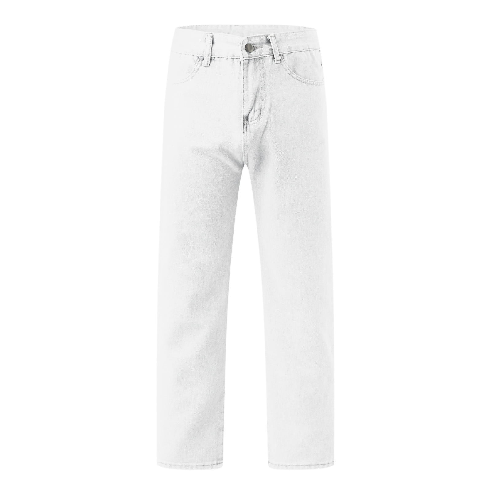 YUIVH Mens Retro Slim Fit Straight Leg Jean Fashion Men's Jeans Summer ...