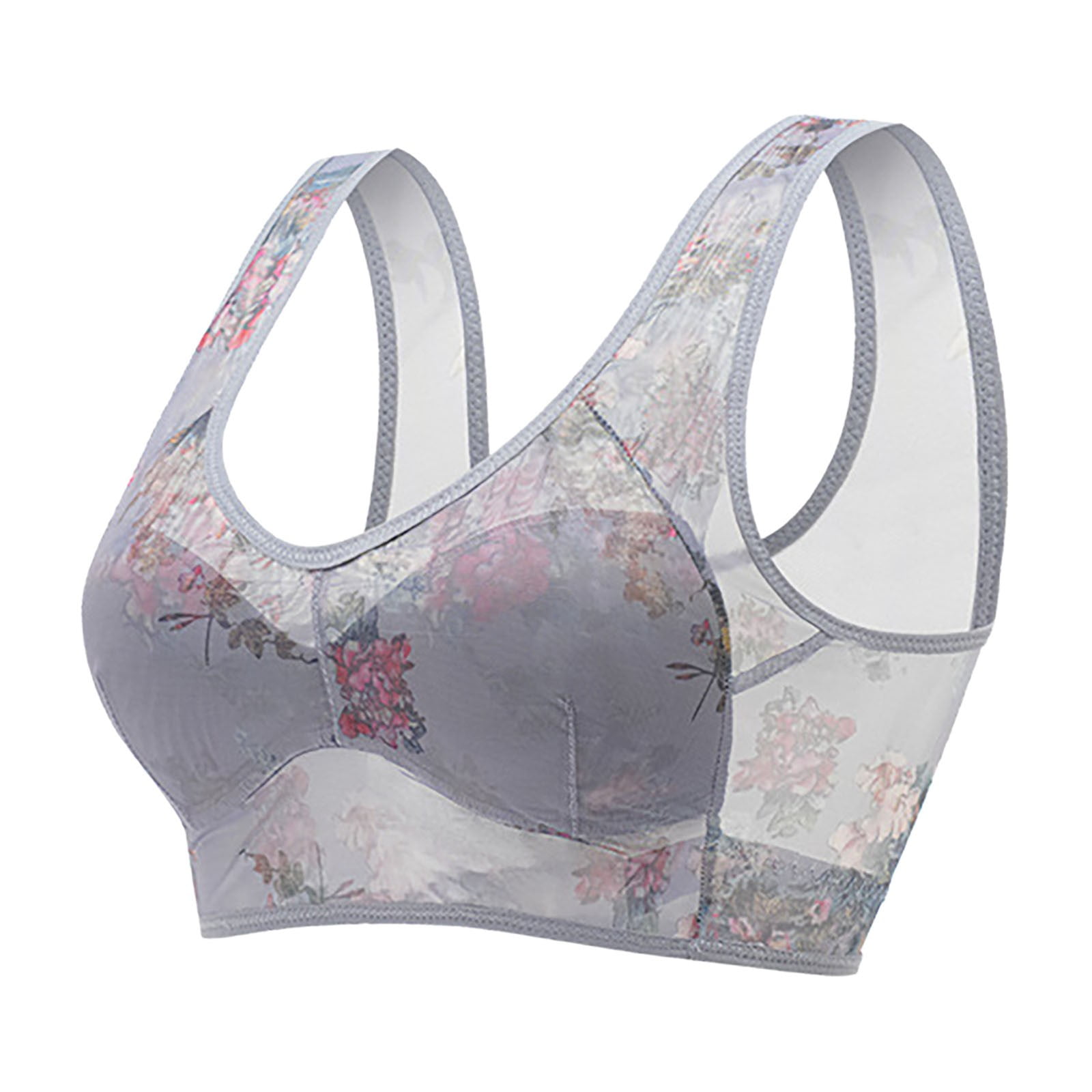 Youmylove Smooth Smooth V Bras For Women Ice Silk Lace Comfort Bra ...