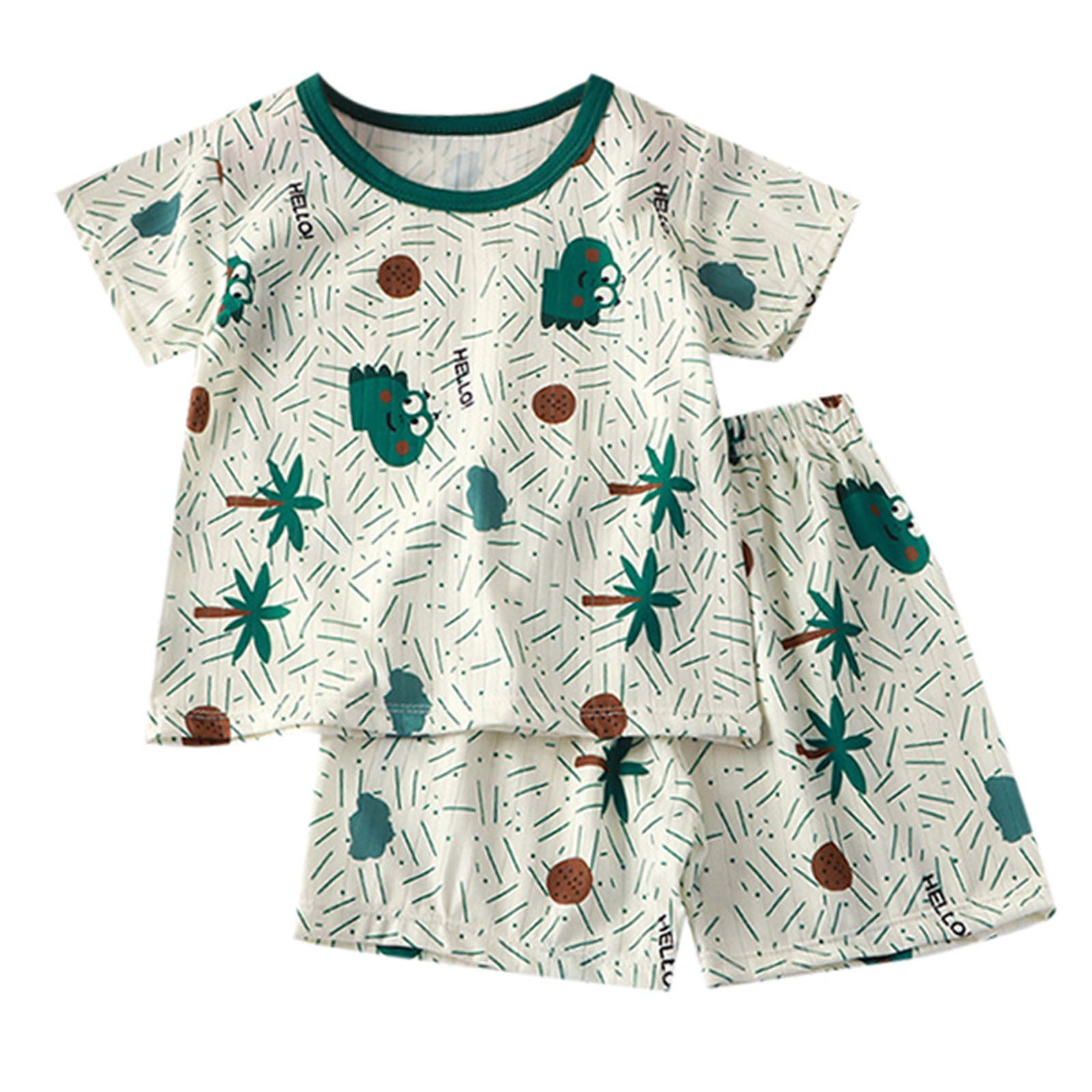 Youmylove Toddler Kids Girls Boys Sleepwear Soft Summer Pajamas Set ...
