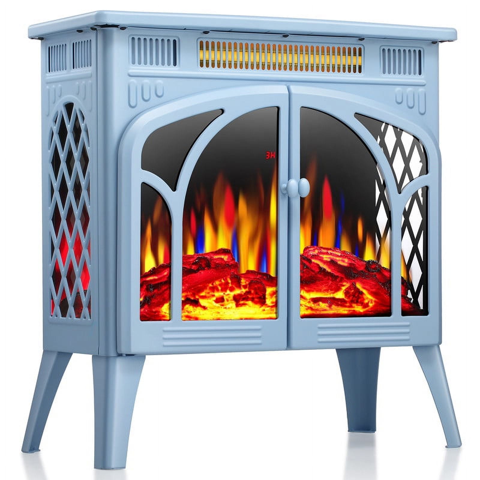 YUKOOL Electric Fireplace Heater, Freestanding Indoor Electric ...