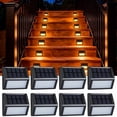 YULINKCO Solar LED Wall Light, Waterproof Outdoor Solar Pathway Light ...