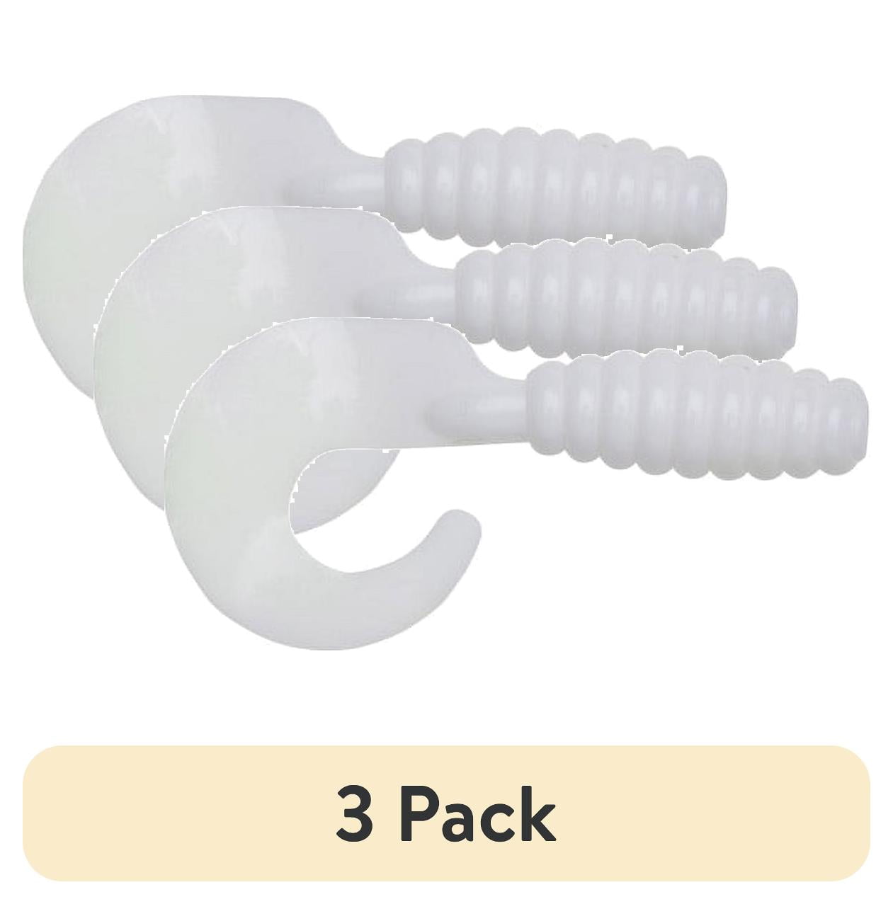 (3 pack) YUM Grub Soft Plastic 2" White 18 Count - Walmart.com
