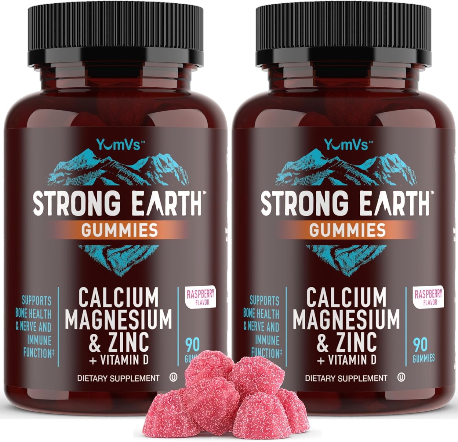 YUM-V’s Strong Earth Raspberry Calcium Magnesium Zinc & Vitamin D ...