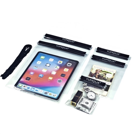 YUMQUA Clear Waterproof Bags 5 Pack Set, Watertight Pouch Holder for ...