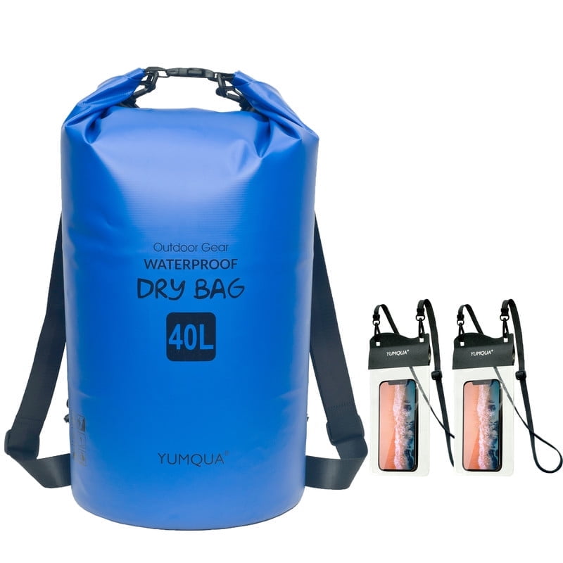 YUMQUA Waterproof Dry Bag 40L, Roll Top Waterproof Backpack Sack Keeps ...