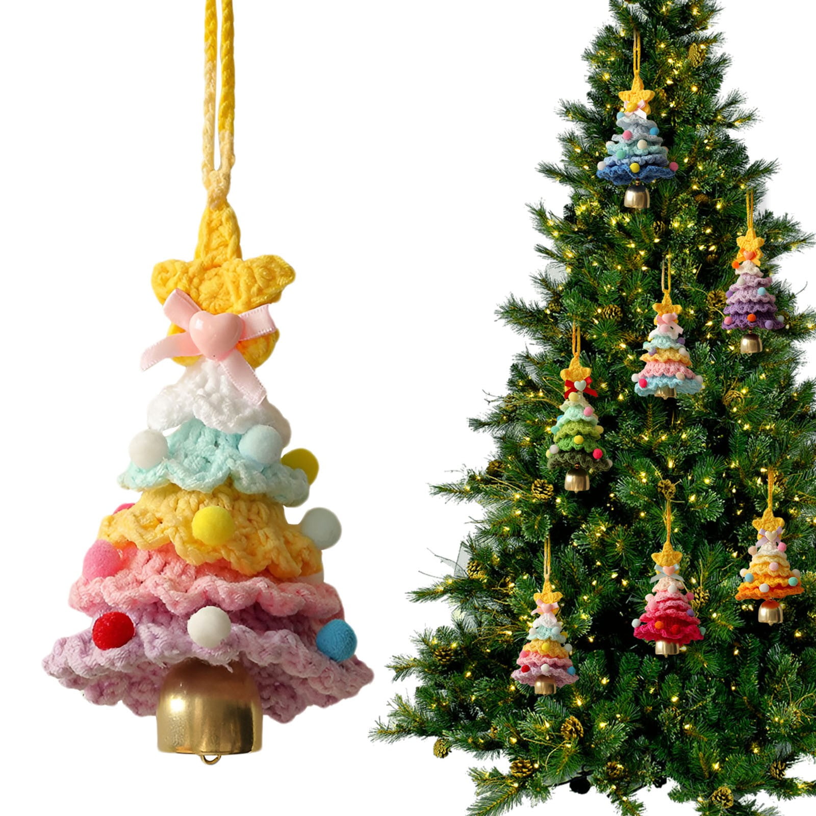 YUN Christmas Tree Ornament In Light Rainbow Colors Multi Layered ...