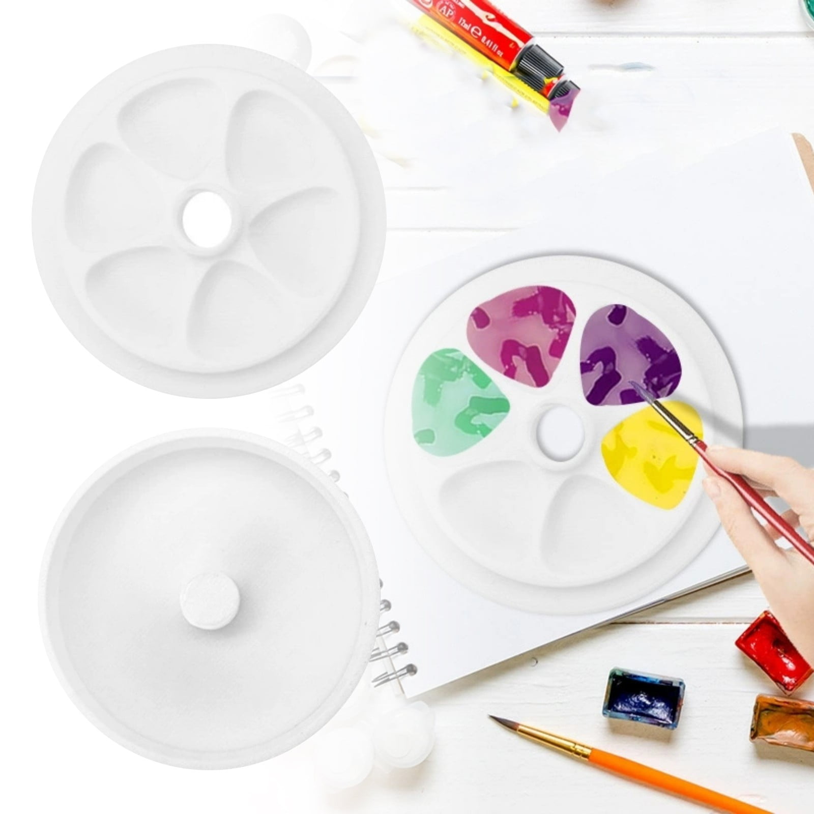 YUN Paint Pallet Plastic Paint Tray Reusable Flower Paint For Children ...