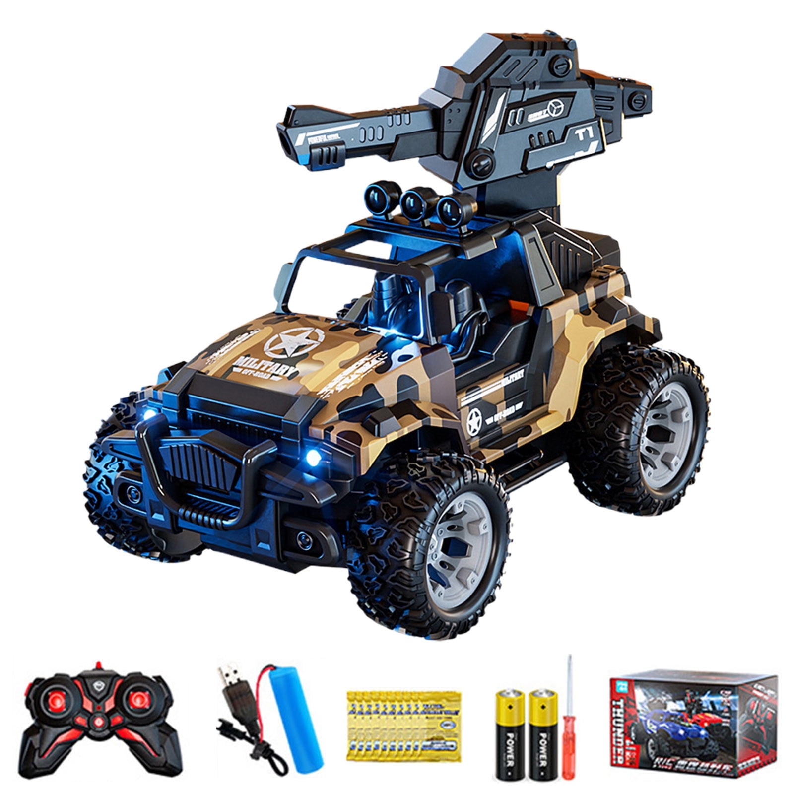 YUNAFFT Amphibious Remote Control Car Boat Water Squirt RC Tank Gesture ...