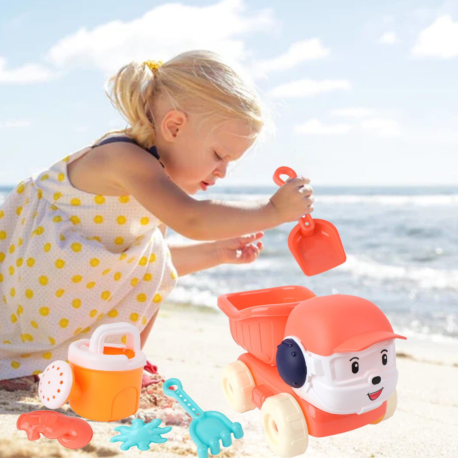 YUNAFFT Beach Toys for Toddlers - Kids Sand Toys Include Train Beach ...