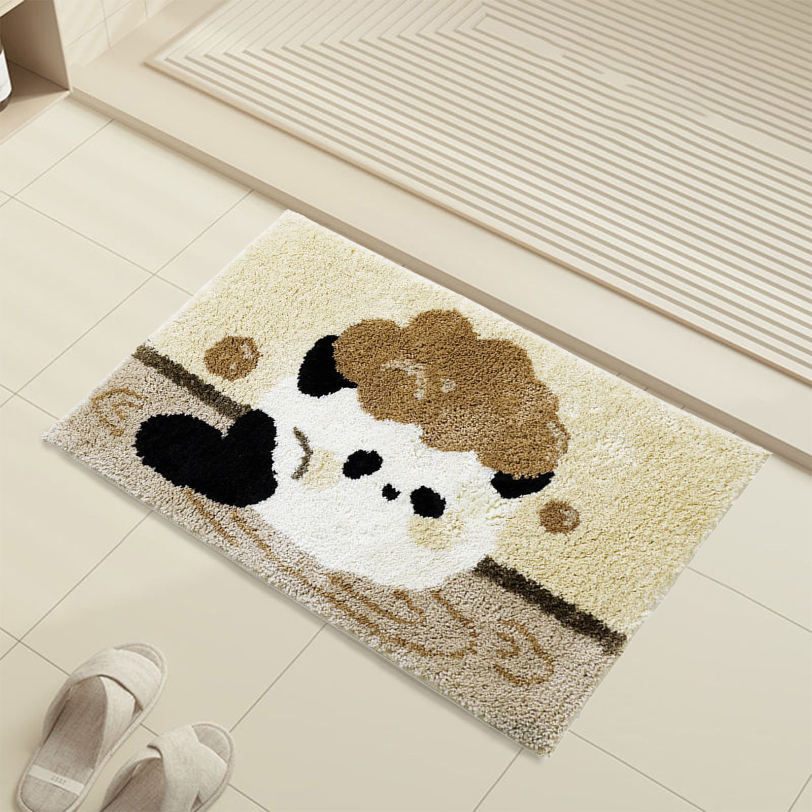 YUNAFFT Cute Bath Mat Pig Dog Animal Funny Bath Rug Water Absorption ...