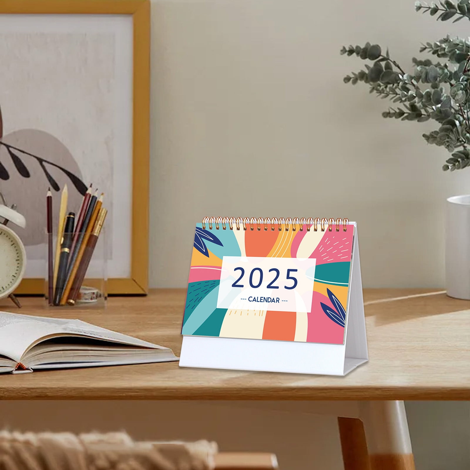 YUNAFFT Desk Calendar 2025,Standing Desktop Calendar,2024-2025 Flip ...