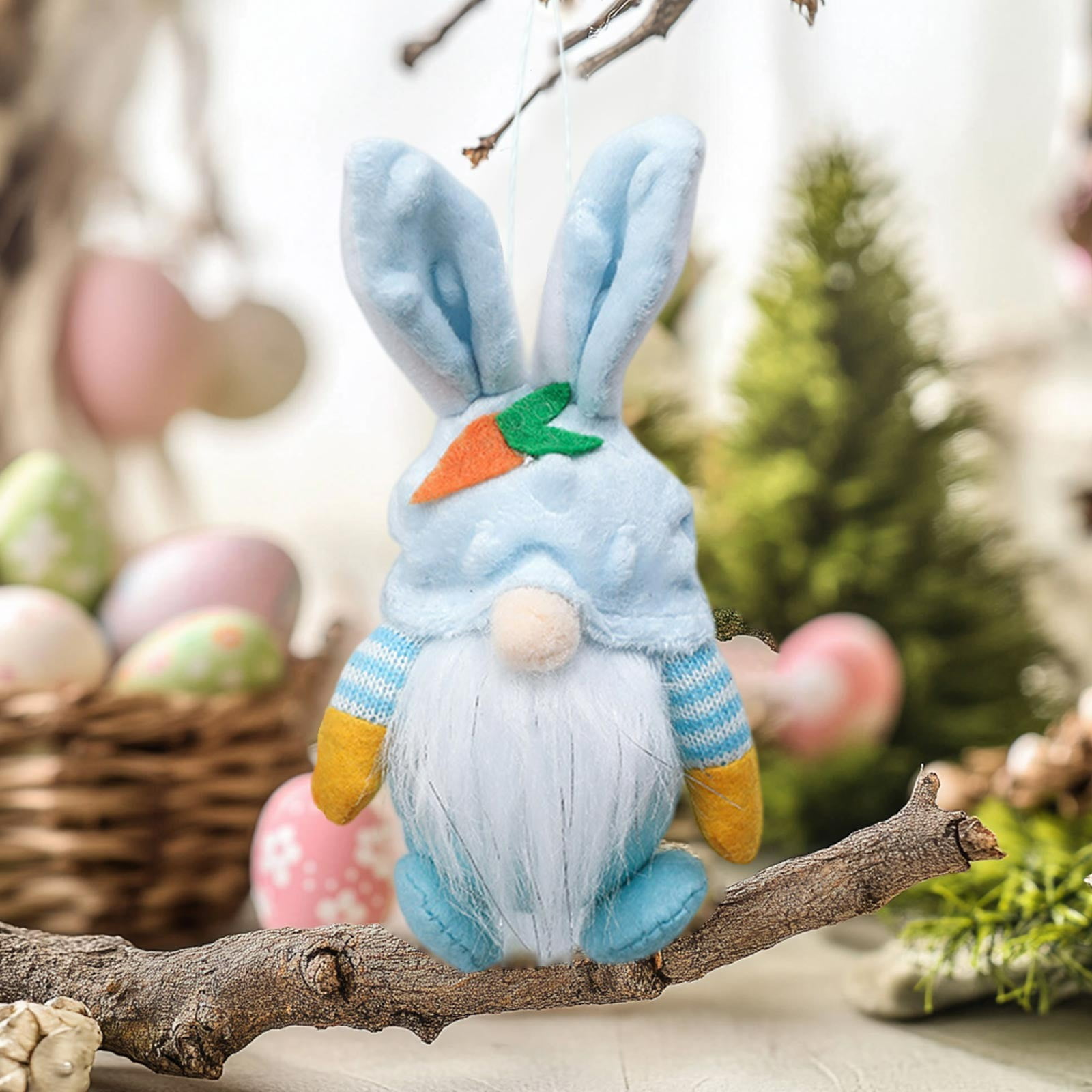 YUNAFFT Easter Gnomes Decorations,Handmade Plush Easter Bunny Swedish ...