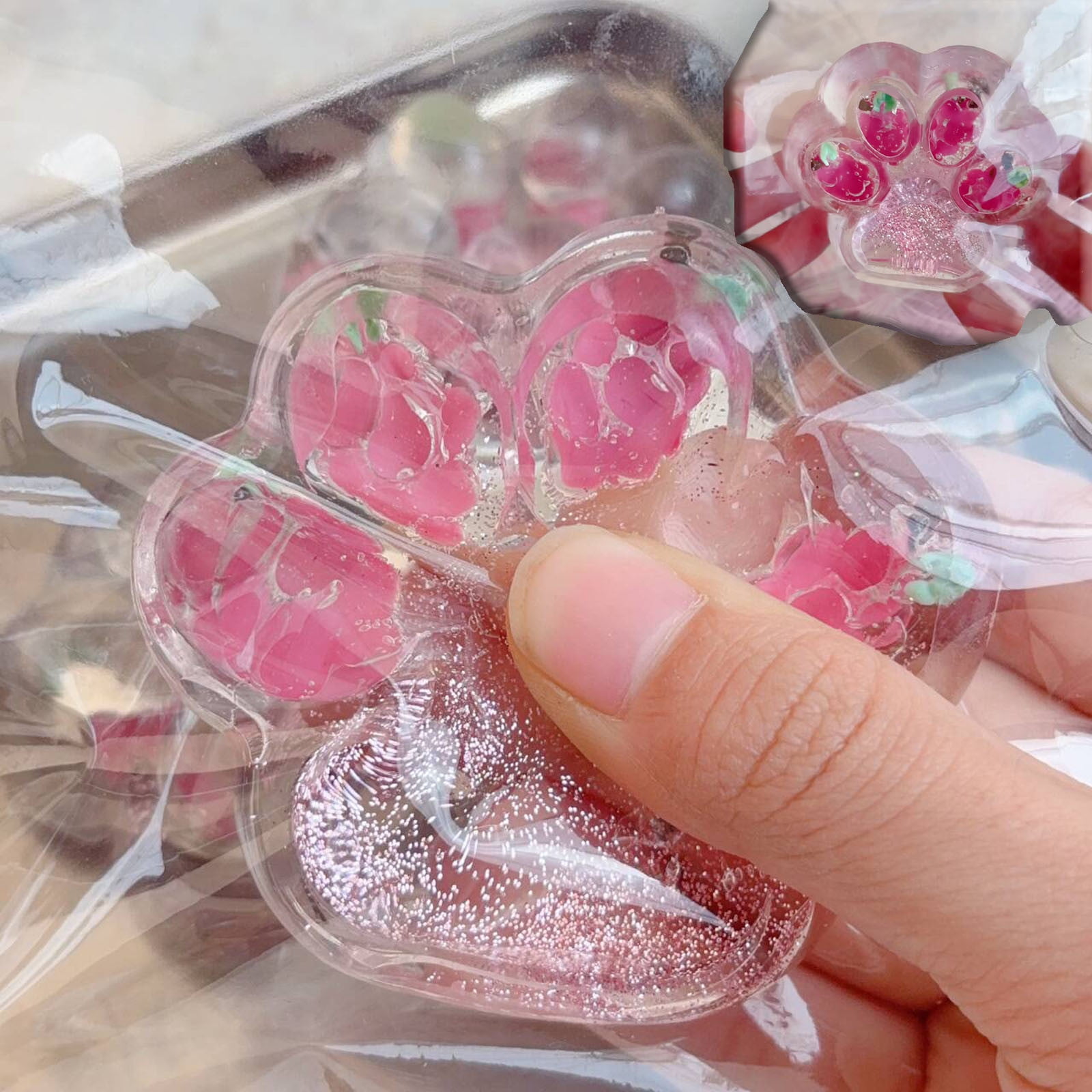 YUNAFFT Giant Paw Squishy for Kids Adults, Big Furry Cat Paw Squishy ...