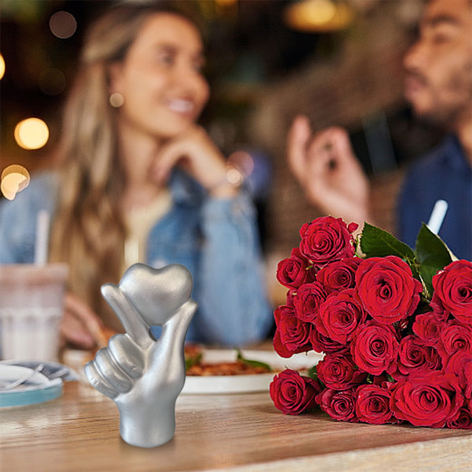 YUNAFFT Hand Gesture Heart Finger Statue Love Gesture Sculpture Gift ...