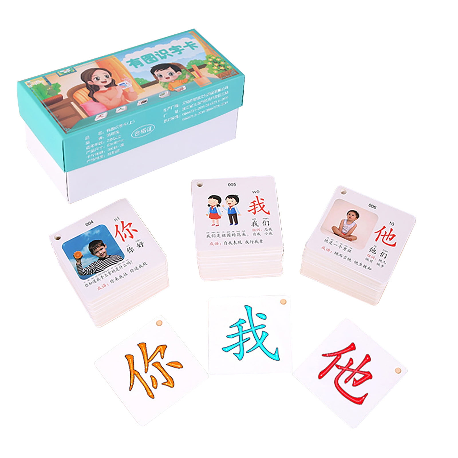 YUNAFFT Hieroglyphic Pictograph Symbols Chinese Alphabet Learning Color ...