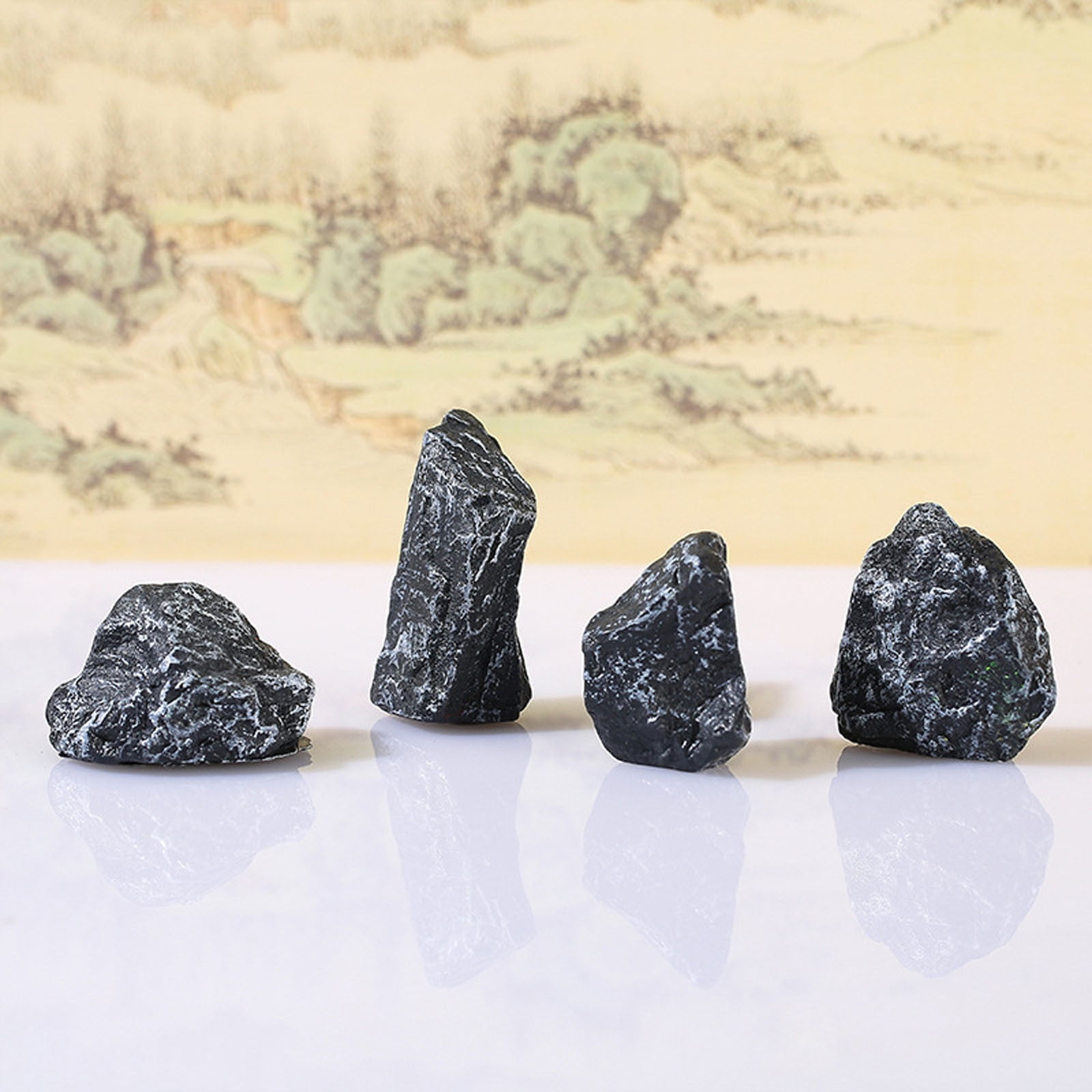 YUNAFFT Landscape rocks, Irregular rock cover for yard, Fiberglass ...