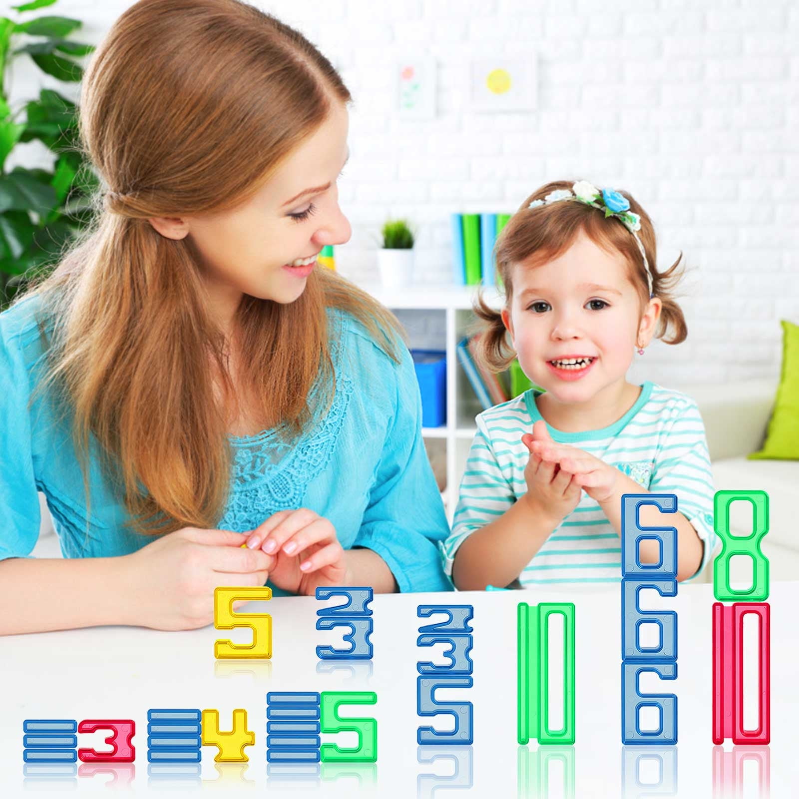 YUNAFFT Math Manipulative Transparent Numbers Set | Counting Toy Light ...