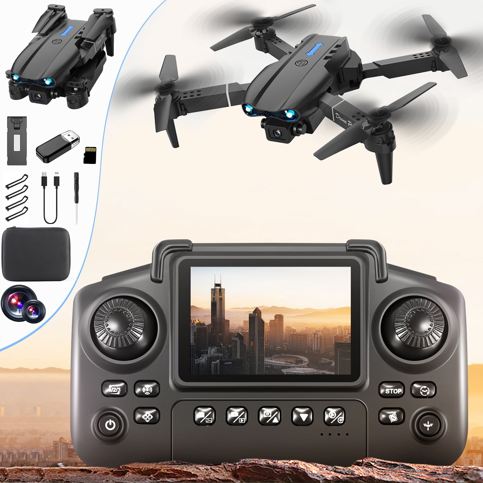 YUNAFFT Mini Drone with Camera Remote Control Drones With Screen ...