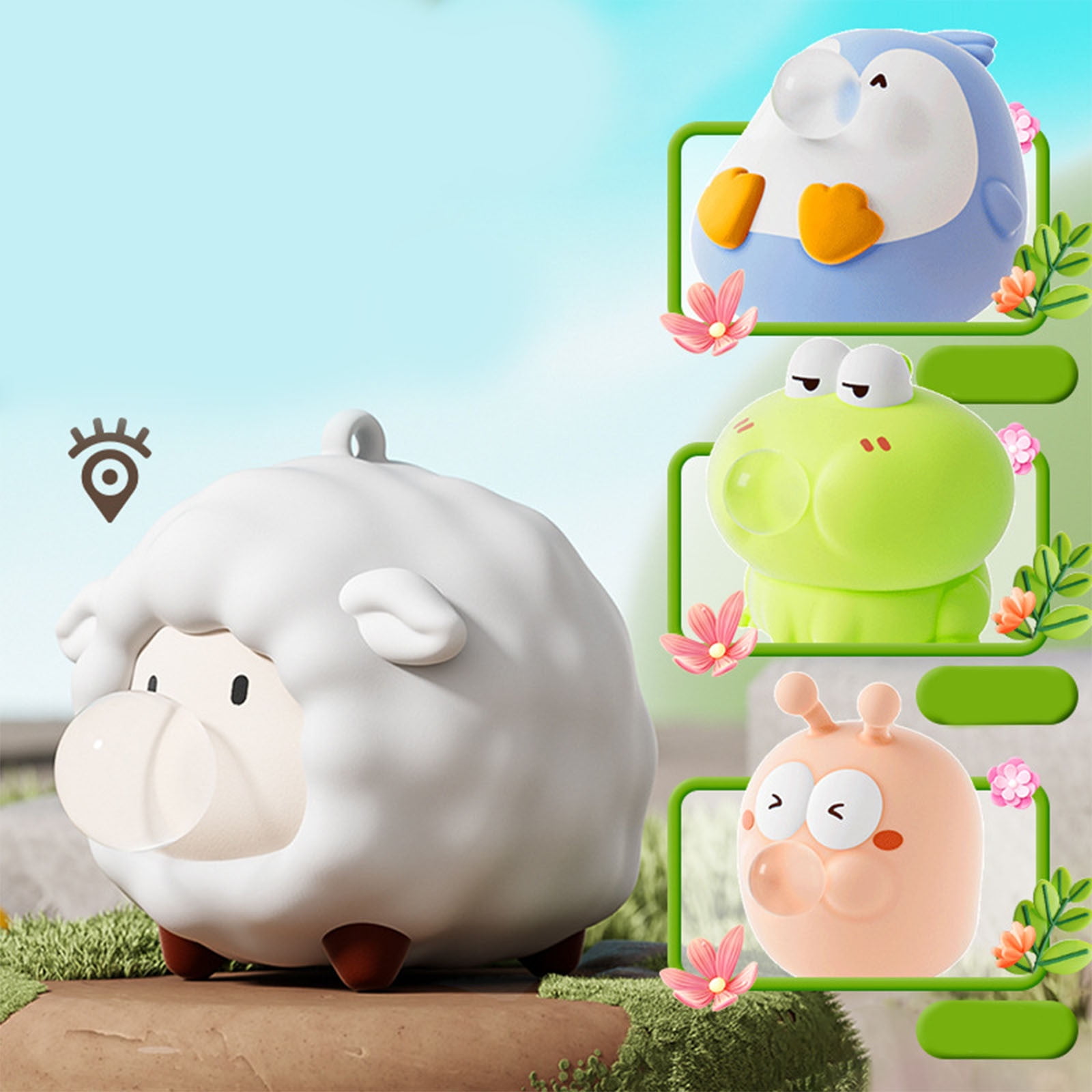 YUNAFFT Mini Stress Relief Pop Bubble Animals Sensory Fidget Squeeze ...