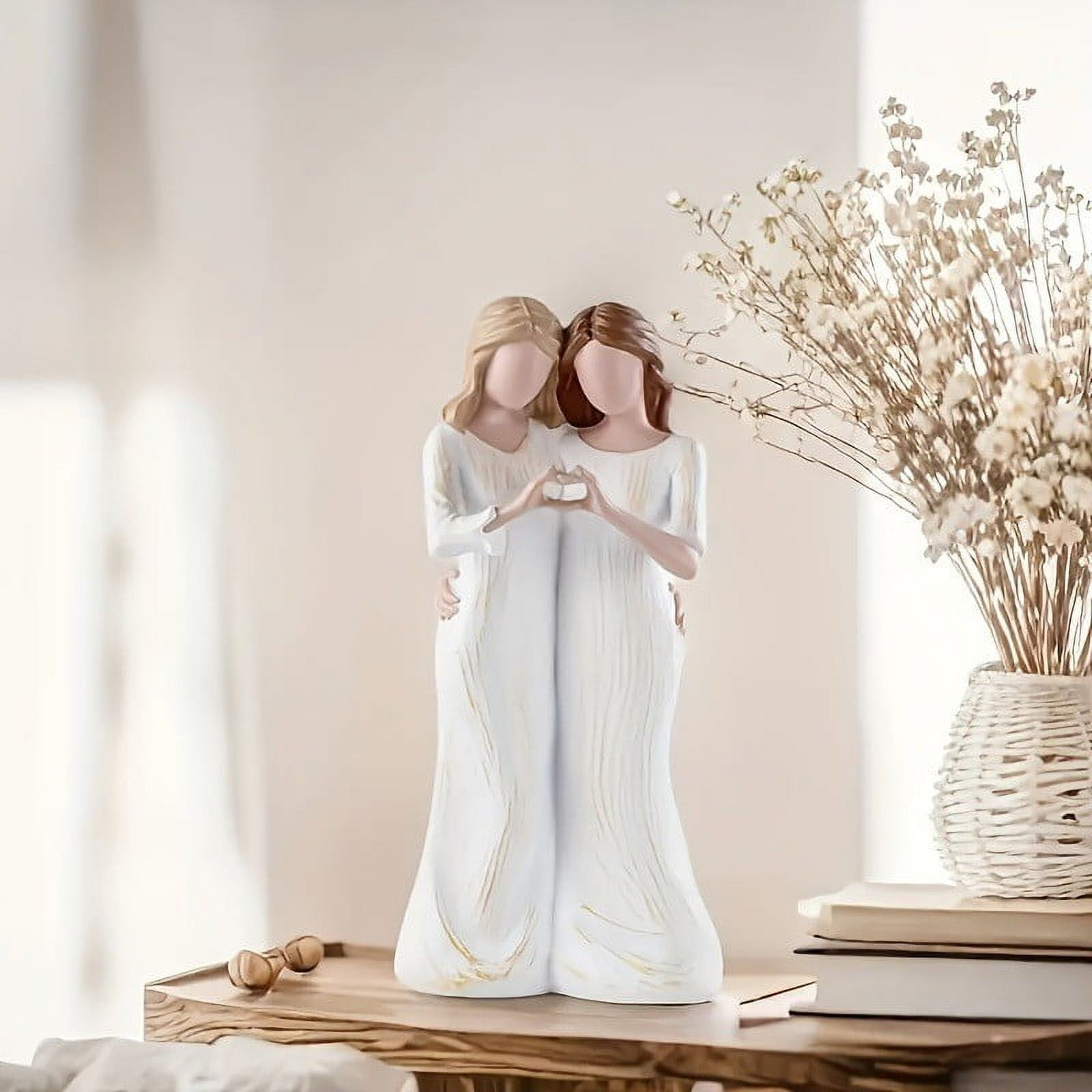 YUNAFFT Mother Daughter Figurine, Mom Daughter Hugging, Meaningful ...