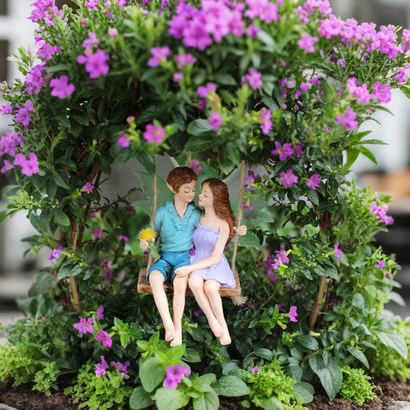 YUNAFFT Purple Star Fairies for Fairy Garden Accessories Outdoor Small ...