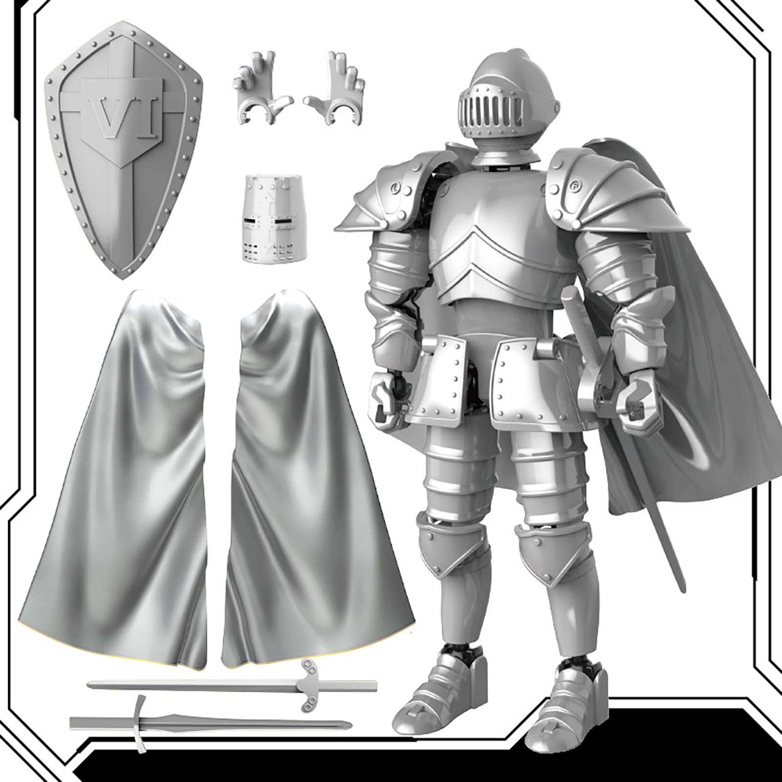 YUNAFFT Robot T13 Action Figure PVC Model Titan 13 Medieval Knights ...