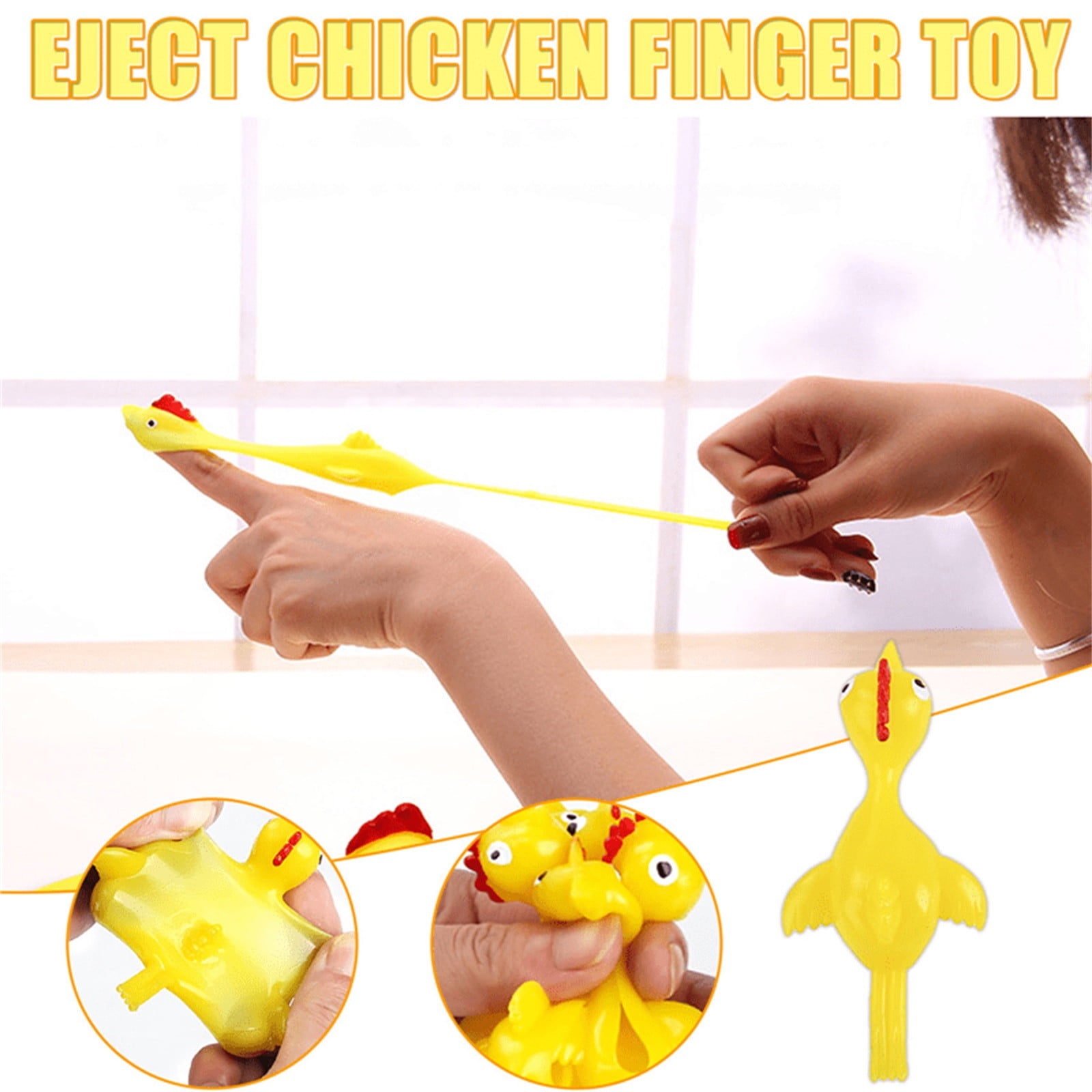 YUNAFFT Slingshot Chicken Rubber Chicken Flick Chicken Flying Chicken ...