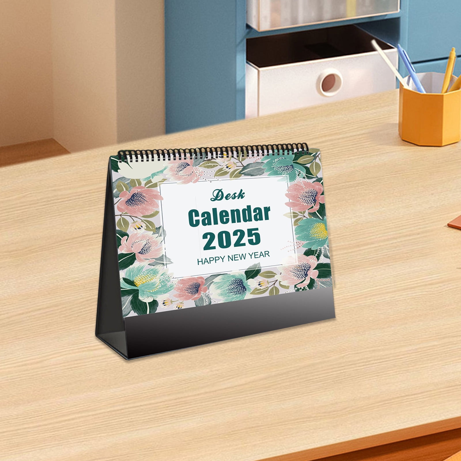 YUNAFFT Standing Desk Calendar 2025 (Floral), Small Stand Up Calendar ...