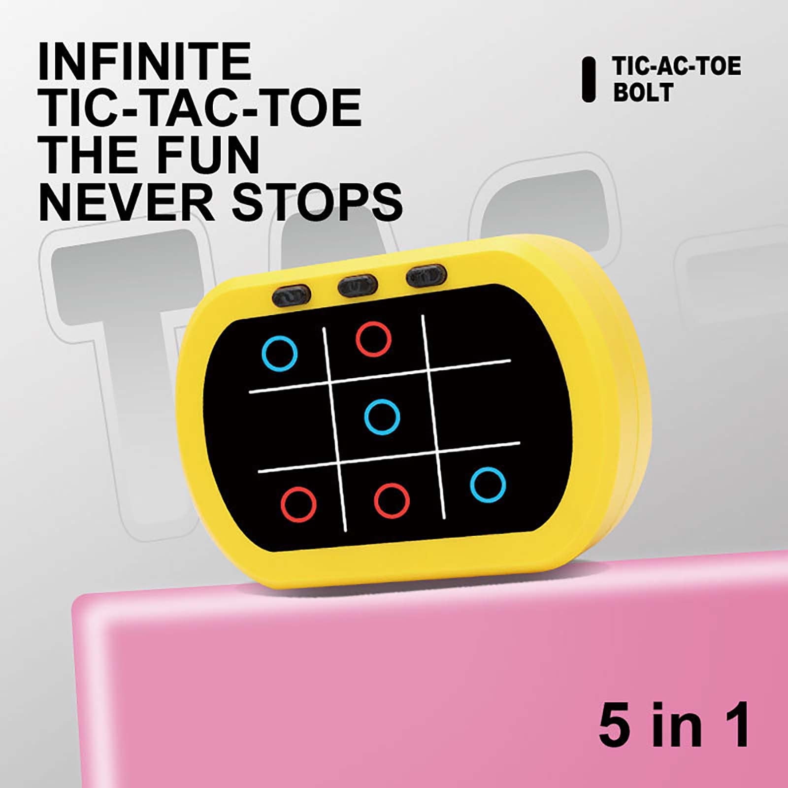 YUNAFFT Tic Tac Toe Games: 5-in-1 Sensory Handheld Puzzle Console for ...