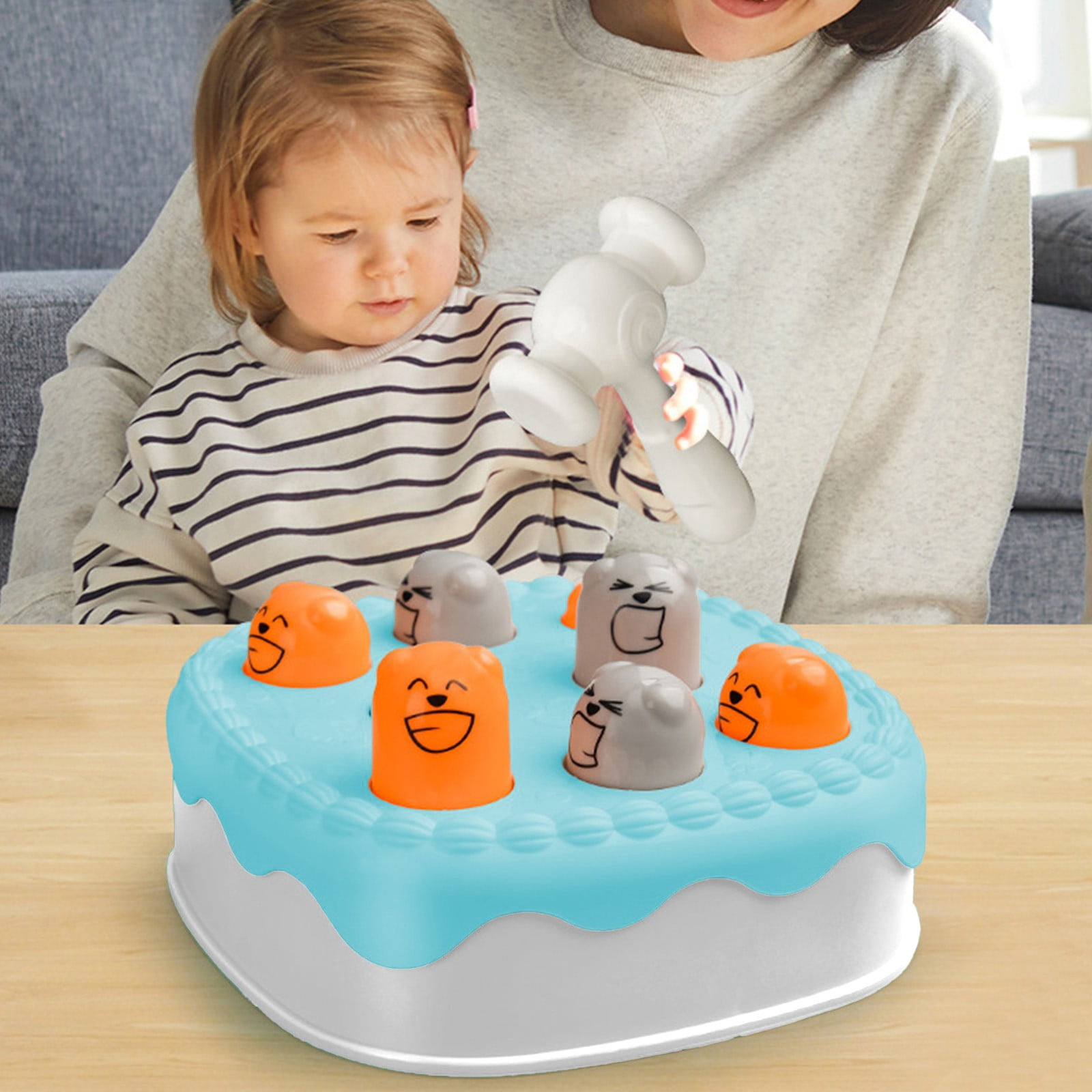 YUNAFFT Whack-A-Mole Game Cake Shape | Whack Mole Game for Toddler | Toy for 3 Years Old & Up ...