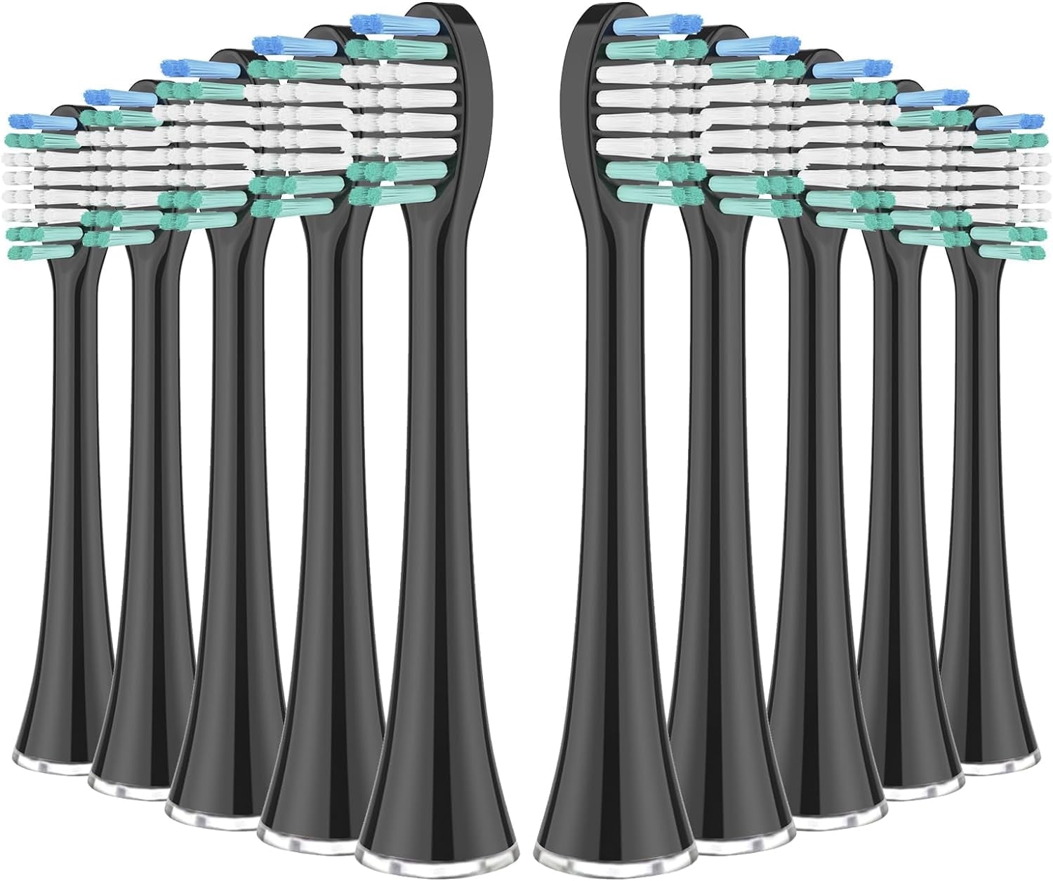 YUNCHI Replacement Toothbrush Heads, 10 Pack, Compatible with AquaSonic ...
