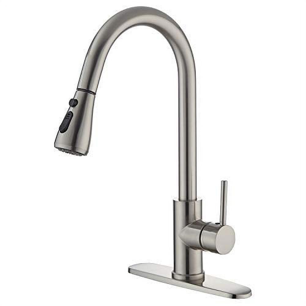 Kingston Brass KS1178AL Heritage Bridge Kitchen Faucet, Brushed Nickel ...