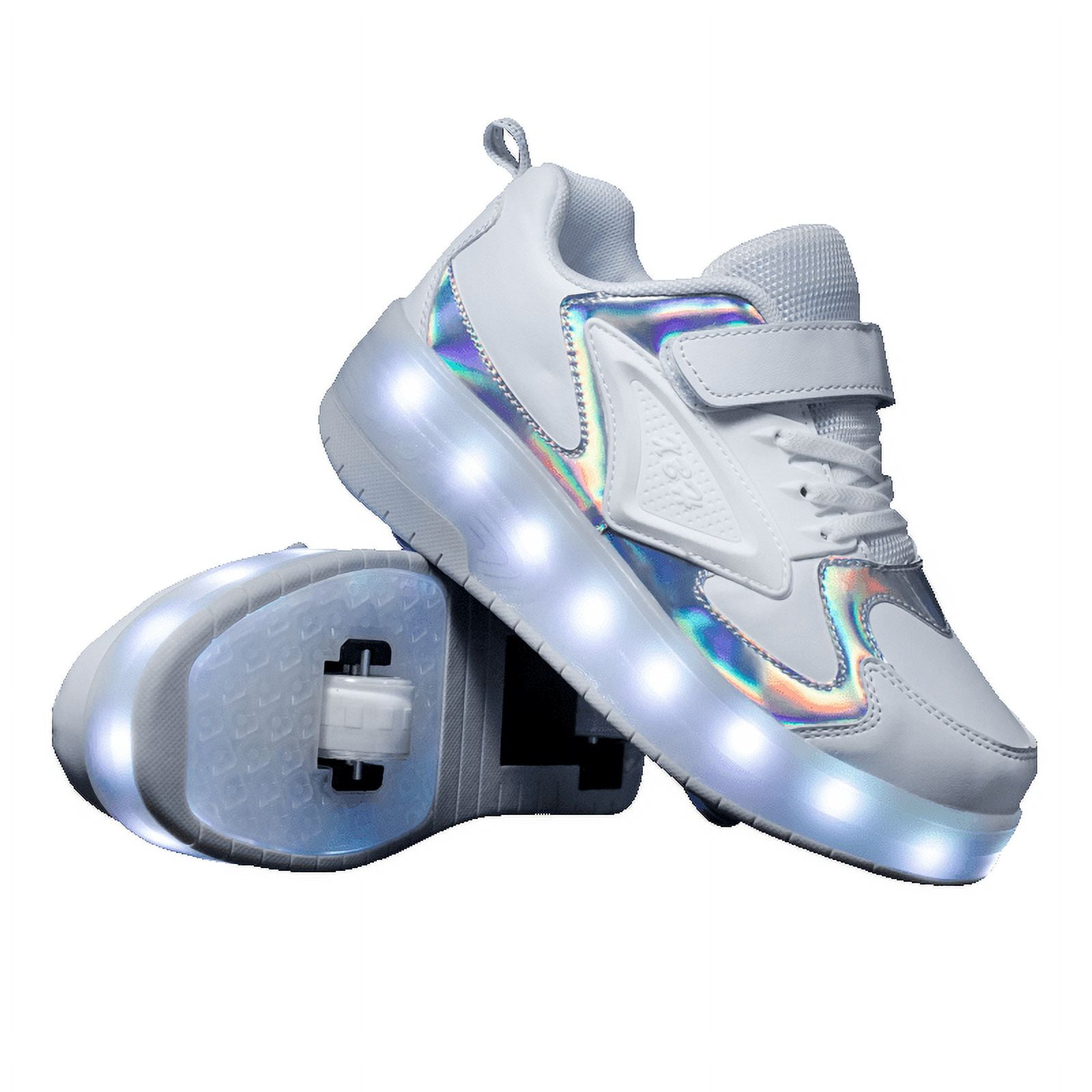 YUNICUS Kids LED USB Charging Roller Skate Shoes with Wheel Shoes Light ...