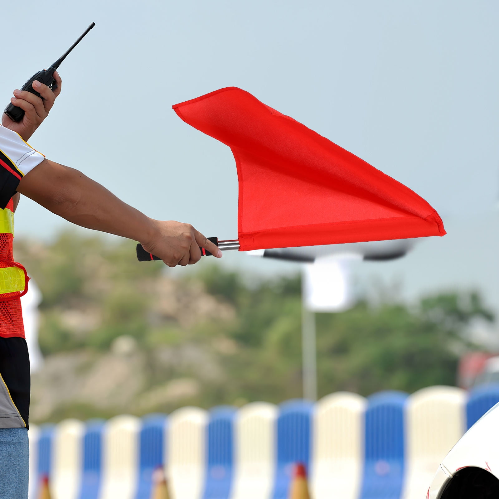 YUNLIGHTS Soccer Referee Flags Flags Red Stainless Steel 2 Pcs ...