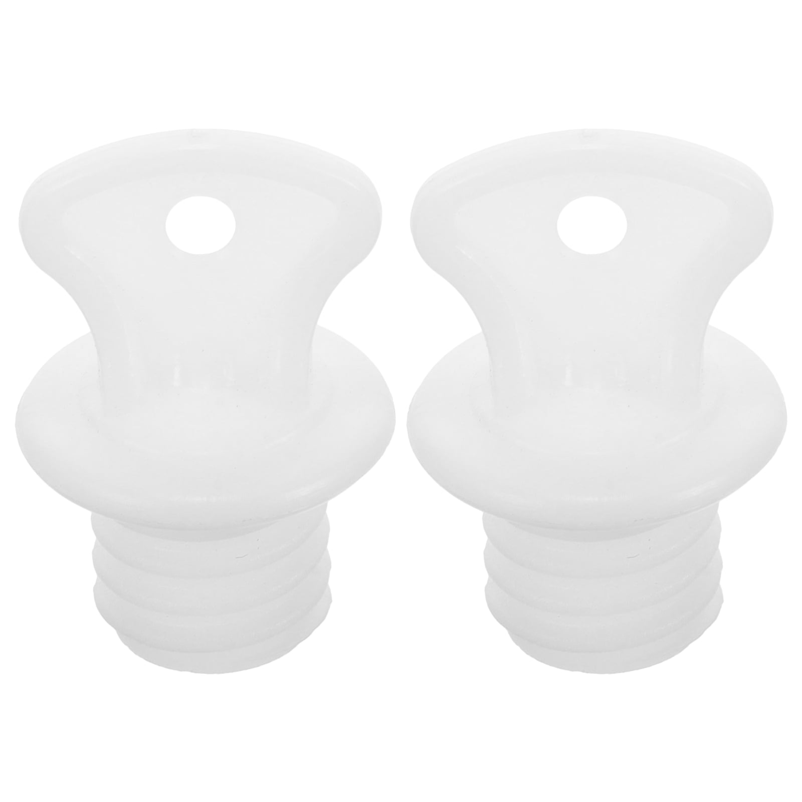 YUNLIGHTS 2Pcs Portable White Plastic Hot Water Bottle Stoppers Simple ...