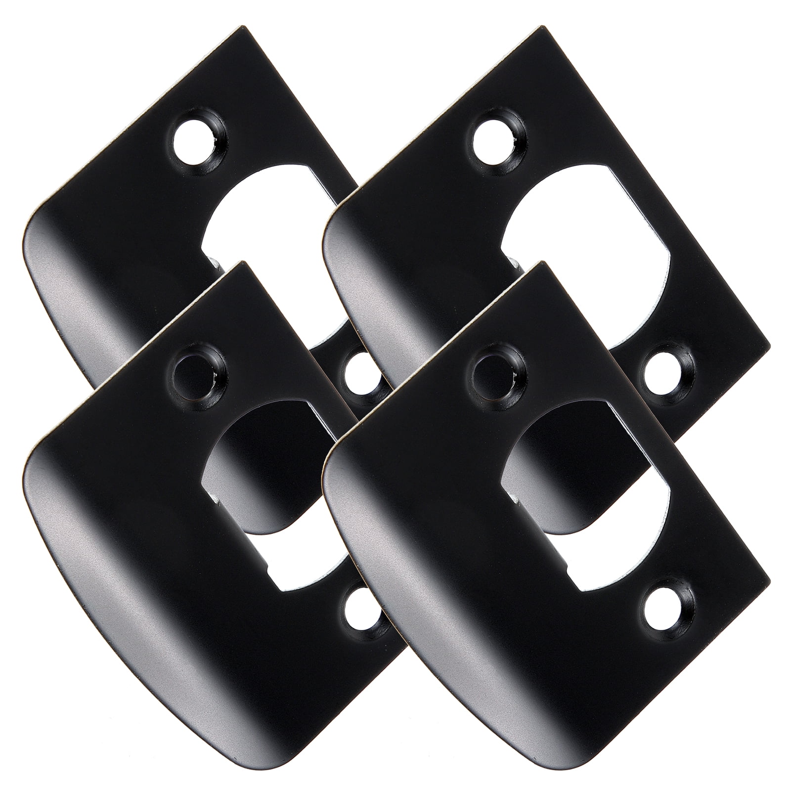 YUNLIGHTS Deadbolt Strike Plate Black Stainless Steel 4Pcs 2.2X1.8X0 ...