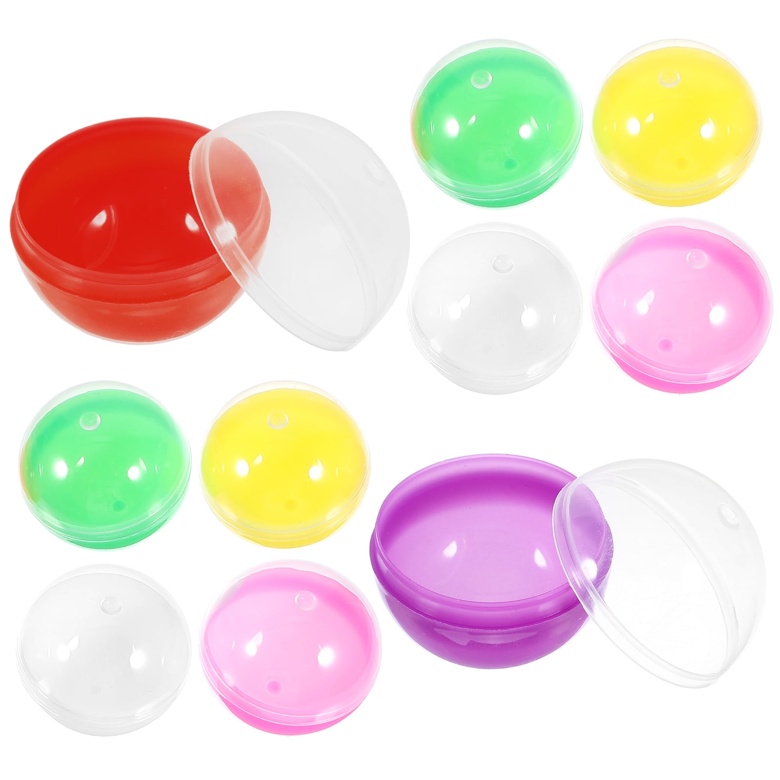 YUNLIGHTS Plastic Fillable Balls Assorted Color 50Pcs 1.26X1.26X1.26In ...