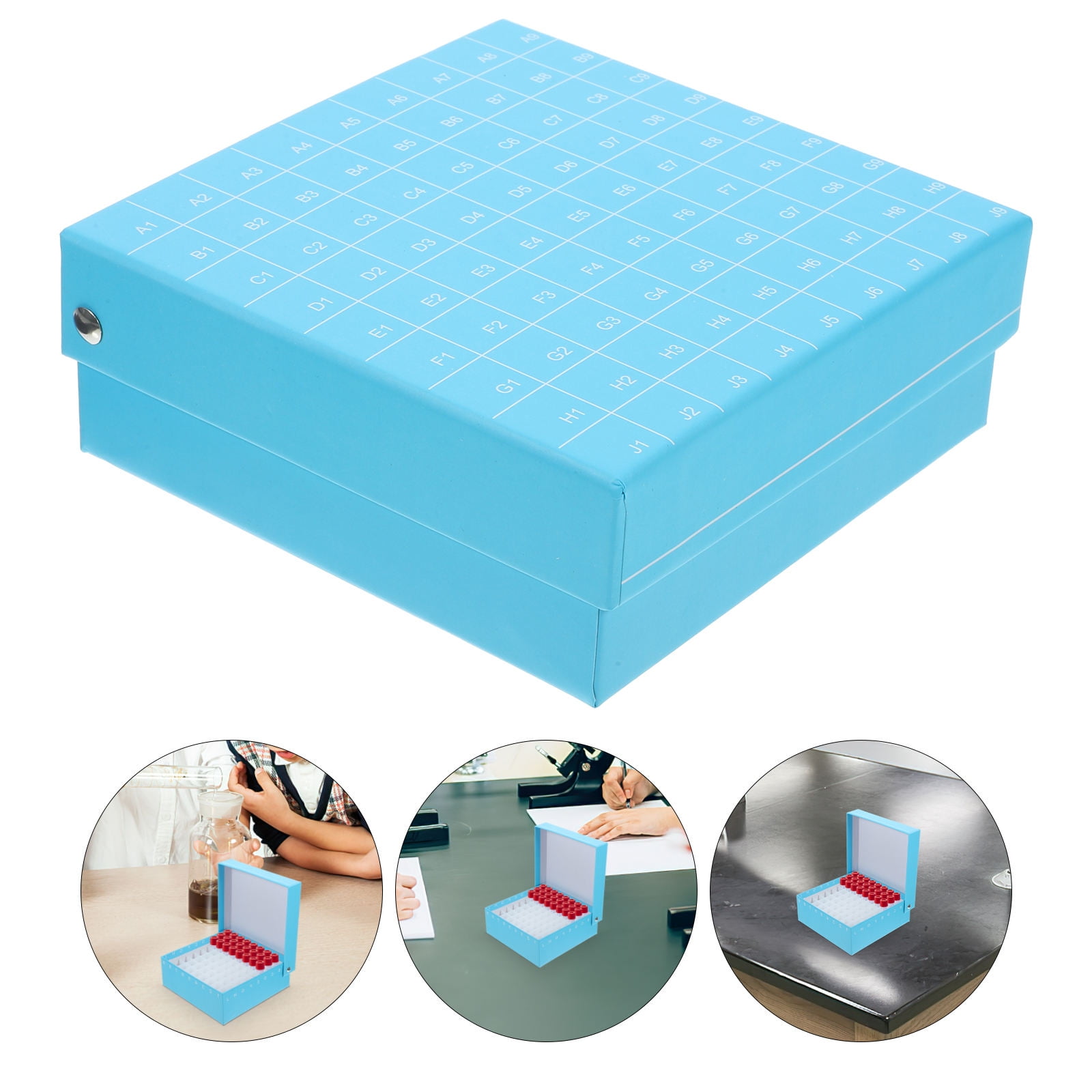 YUNLIGHTS Test Tube Storage Rack Microcentrifuge Tube Plastic Sky-blue ...