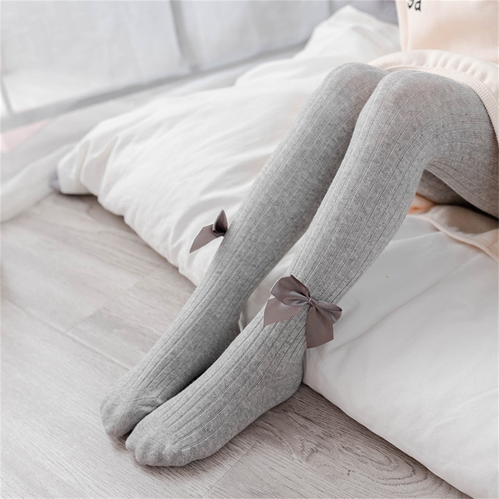 YUNLIUU Kids Girls Tights Seamless Toddler Stockings Tights Classic ...