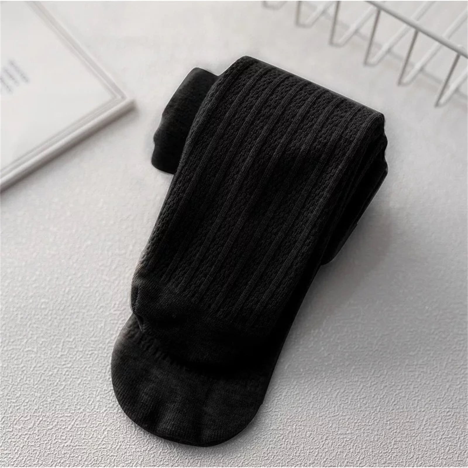 YUNLIUU Toddler Girls Cable Knit Leggings Classic Cotton Solid Leggings ...