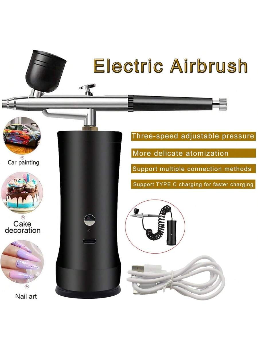 YUNLUN Airbrush Kit With Compressor, Rechargeable Portable Cordless Air ...