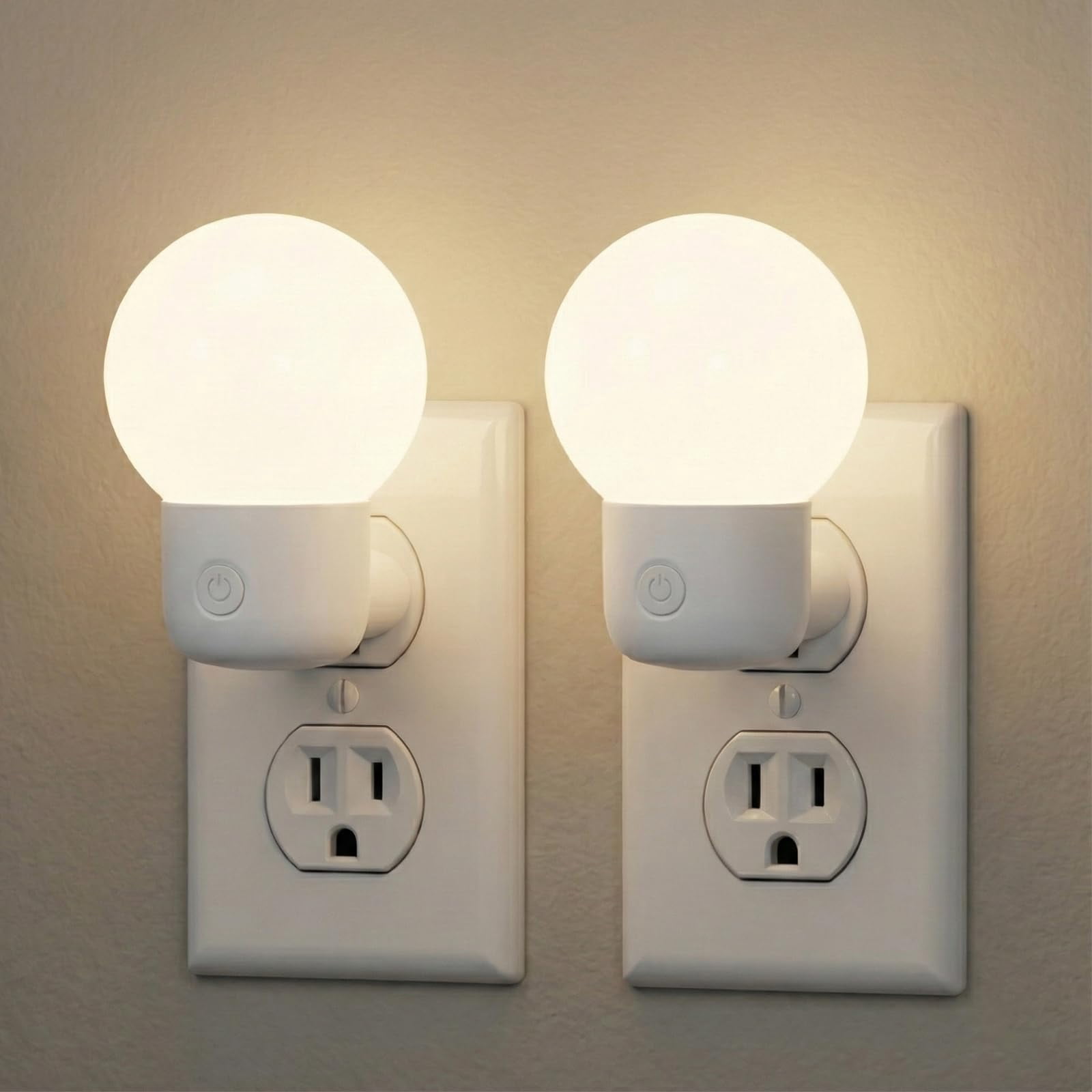 YUNOVA 2 Pack LED Plug in Night Lights with Dual Color Temperature ...