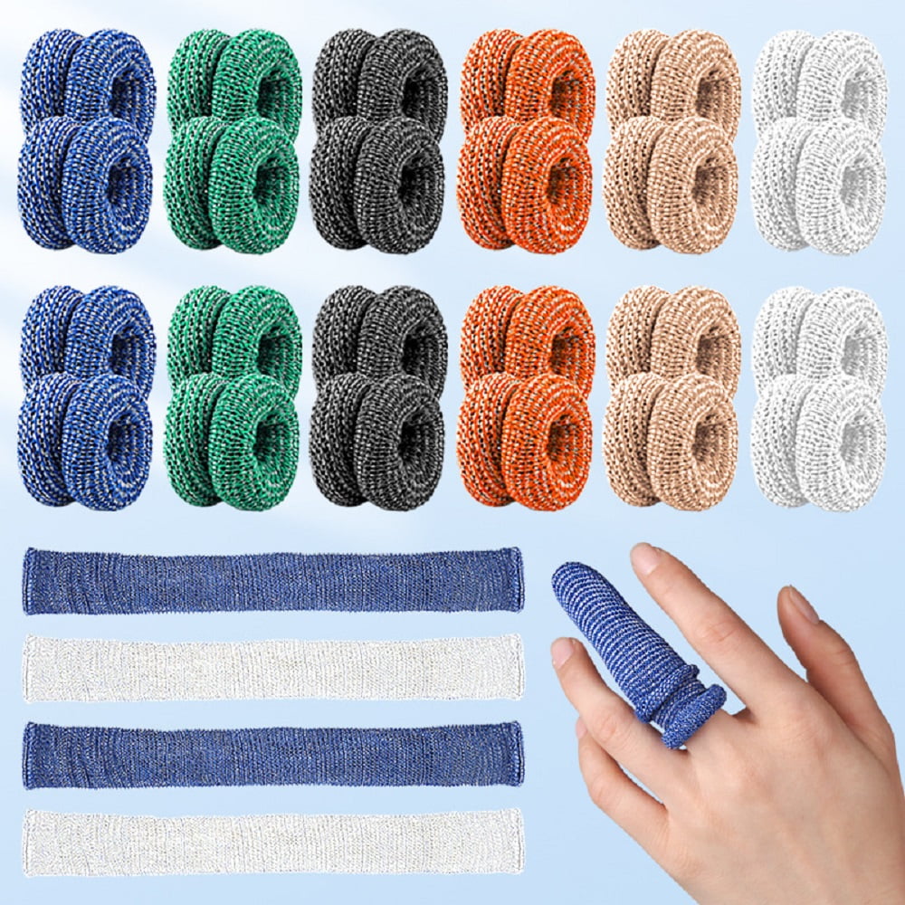 YUNOVA 24 Pack Tubular Finger Bandages | Breathable Cotton Wrap for ...