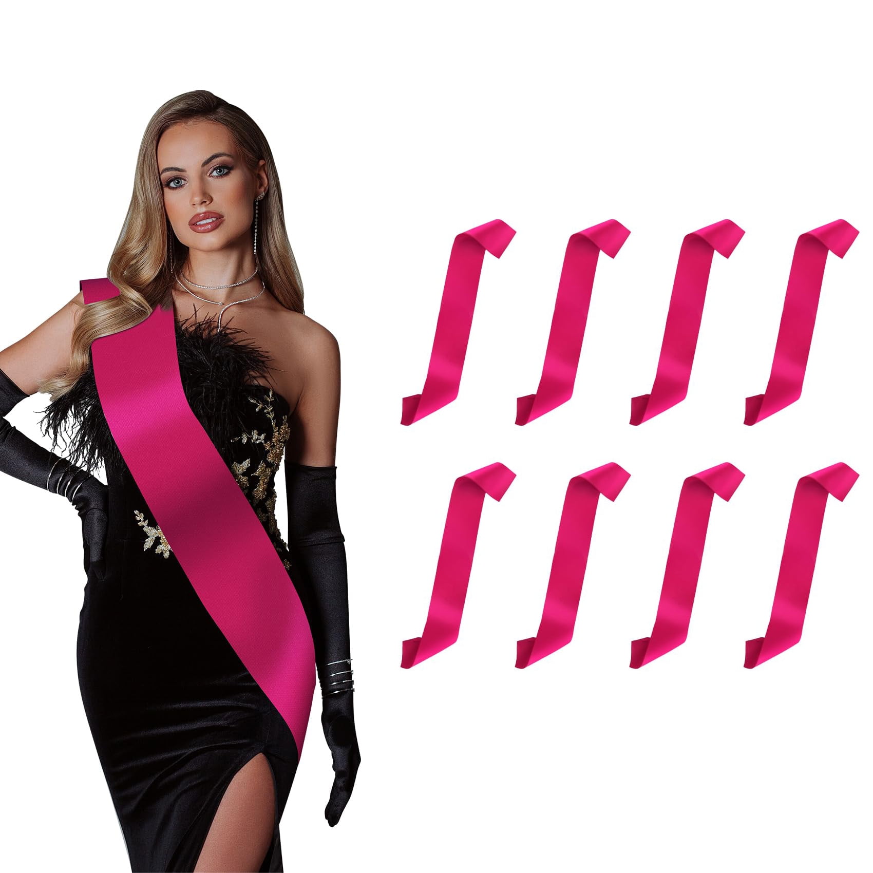YUNOVA 8 Pack Satin Party Sash for Birthday & Graduation | Custom DIY ...